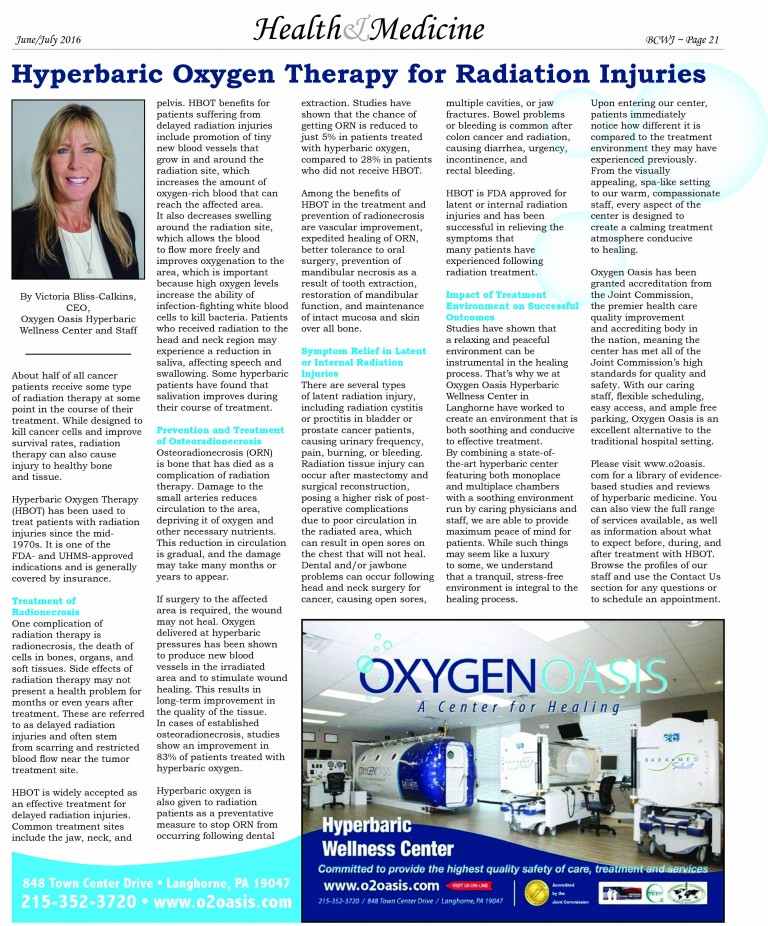 In The News | Benefits of Oxygen Therapy | Oxygen Oasis