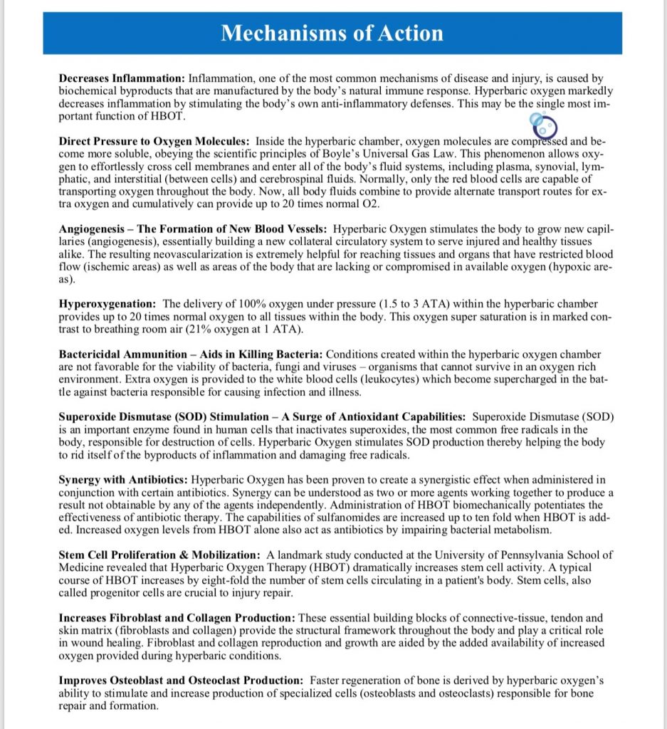 How does Hyperbaric Oxygen Therapy (HBOT) work with the body? | Oxygen ...